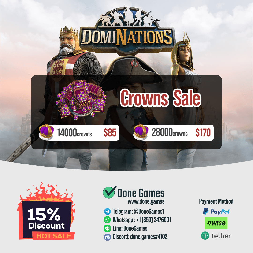 Dominations Top up - Cheap Crown Service - SPE Gaming